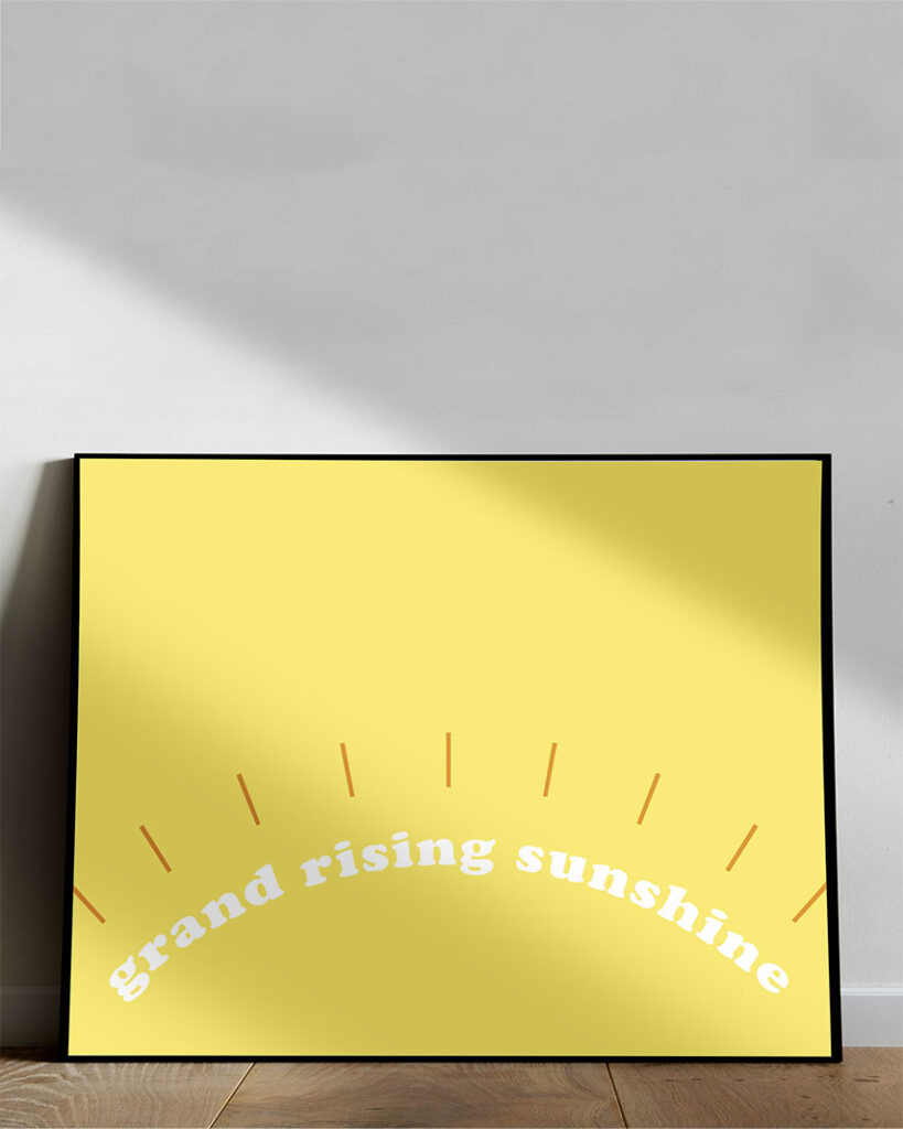 Grand Rising Sunshine Illustration | Art Print Poster