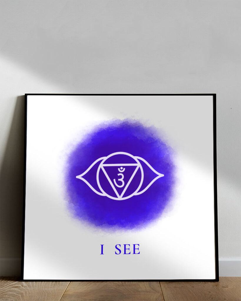Third Eye Chakra Art Illustration | Chakra Art Poster
