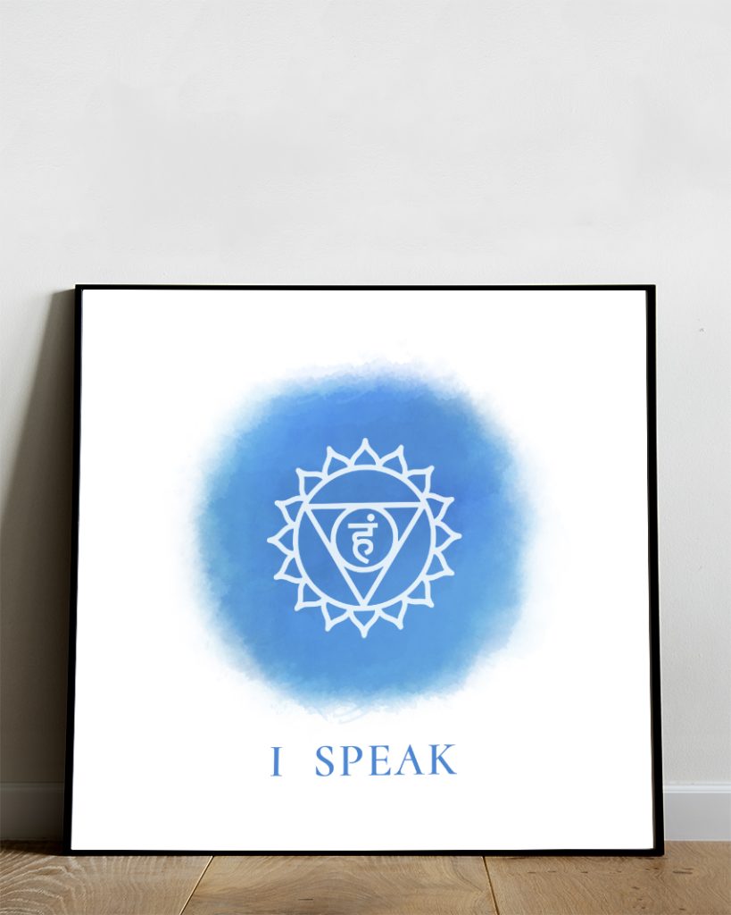 Throat Chakra Art Illustration | Chakra Art Poster