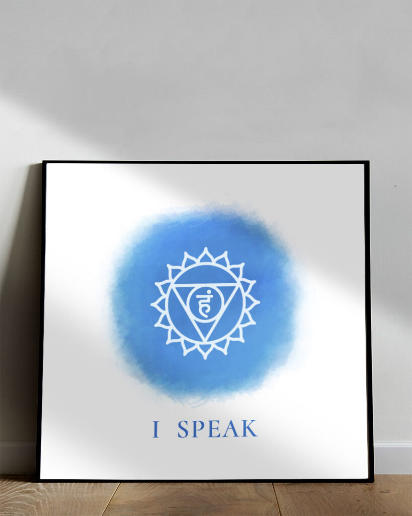 Throat Chakra Art Illustration | Chakra Art Poster