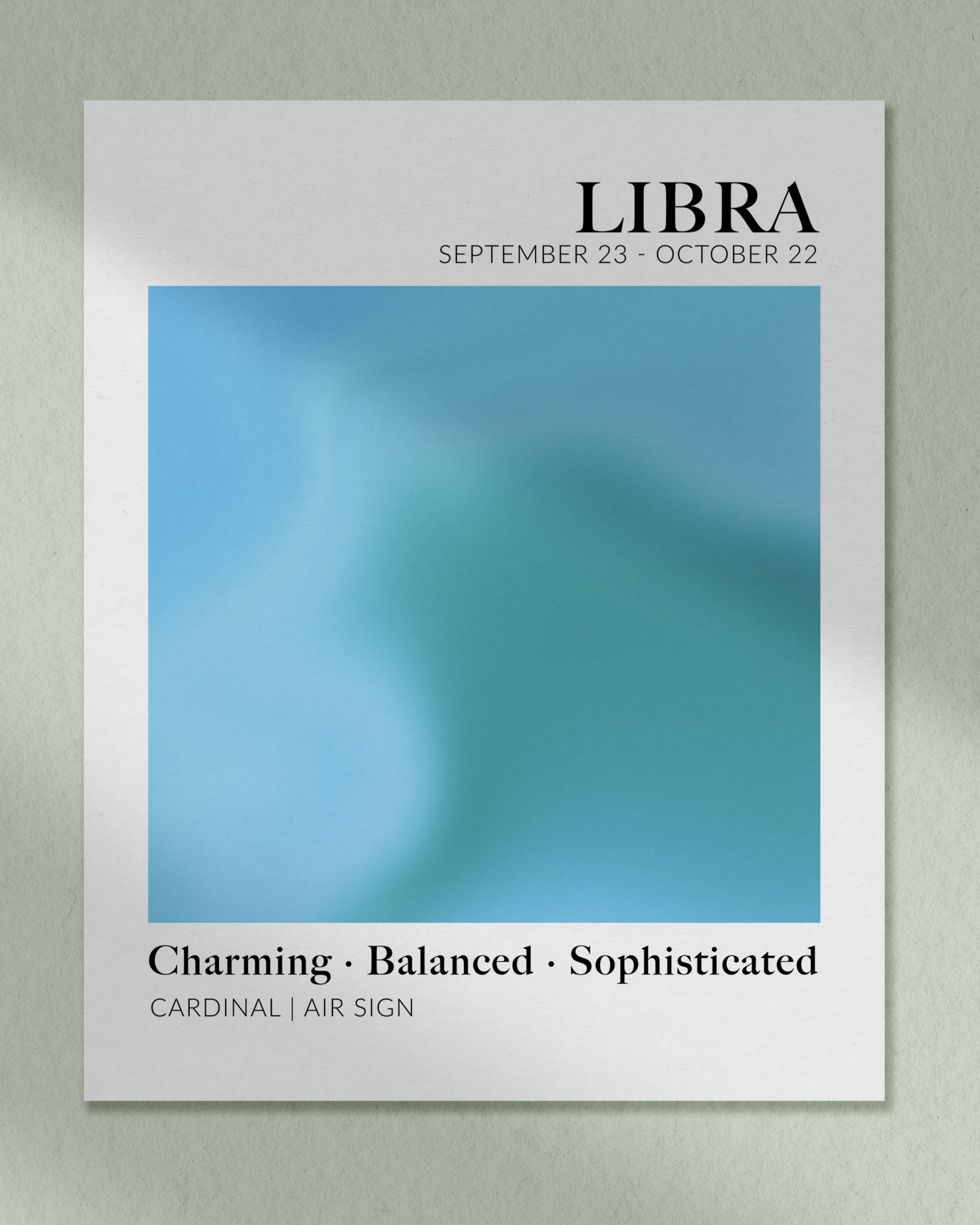 Libra Poster | Air Zodiac Aura Art Print