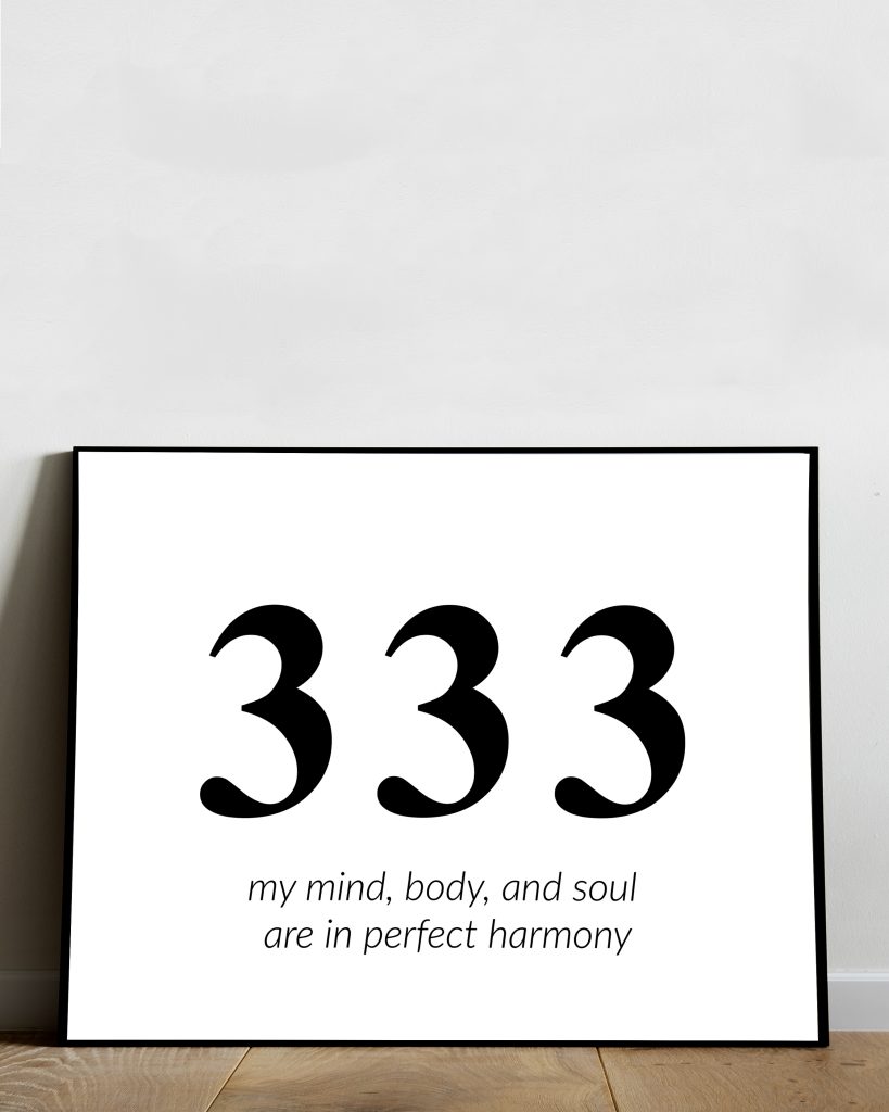 333 Angel Number | Quote Art Print
