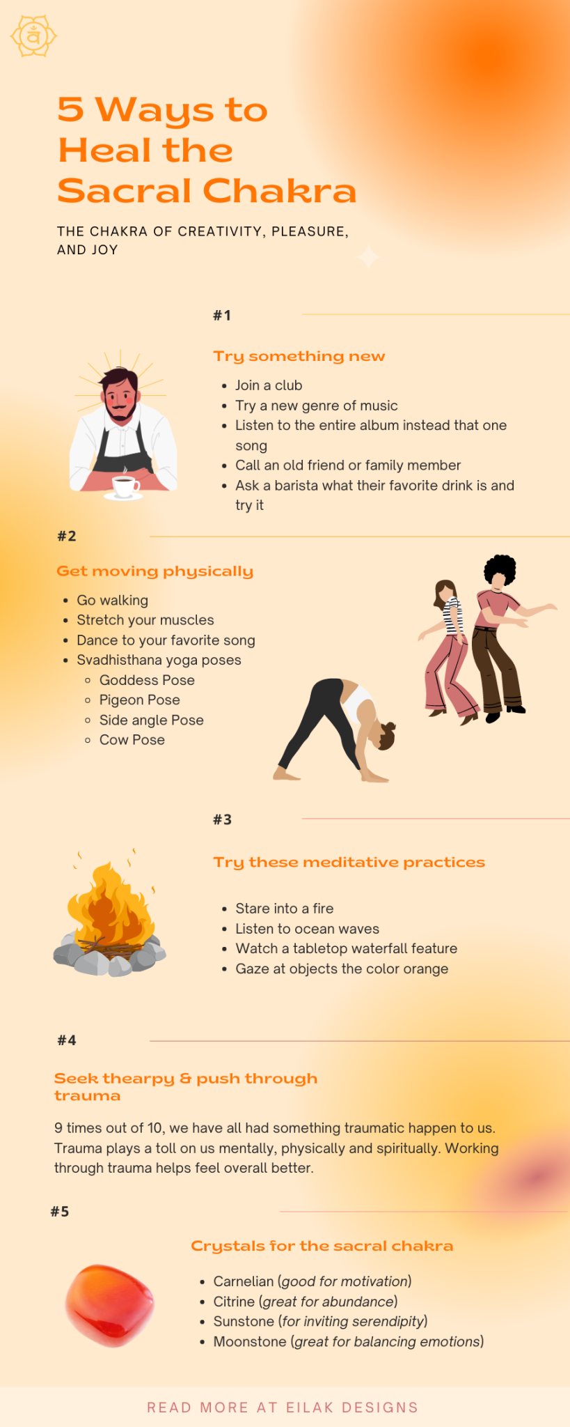 5 Sacral Chakra Healing Tips - Eilak Designs